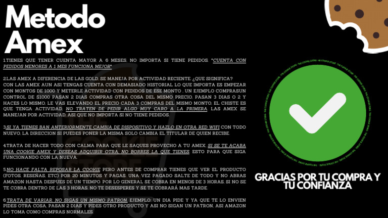 Metodo Amex Cookies Store | PDF