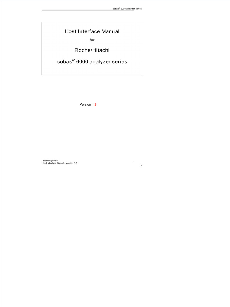 Dokumen - Tips - Cobas 6000 Host Interface Manual | PDF | System | Barcode