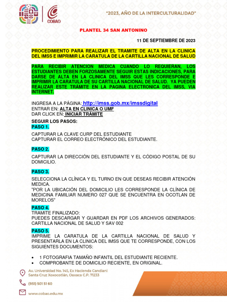 Imprimir Carátula Cartilla IMSS | PDF | Finanzas y dinero