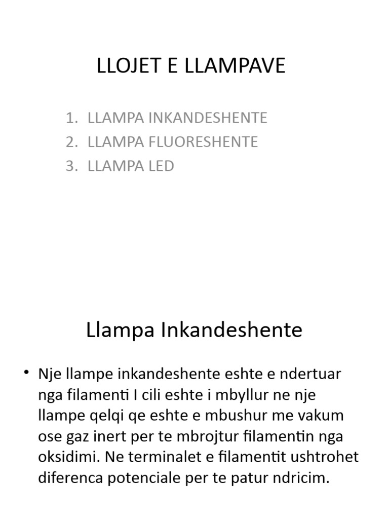 Llojet e Llampave | PDF