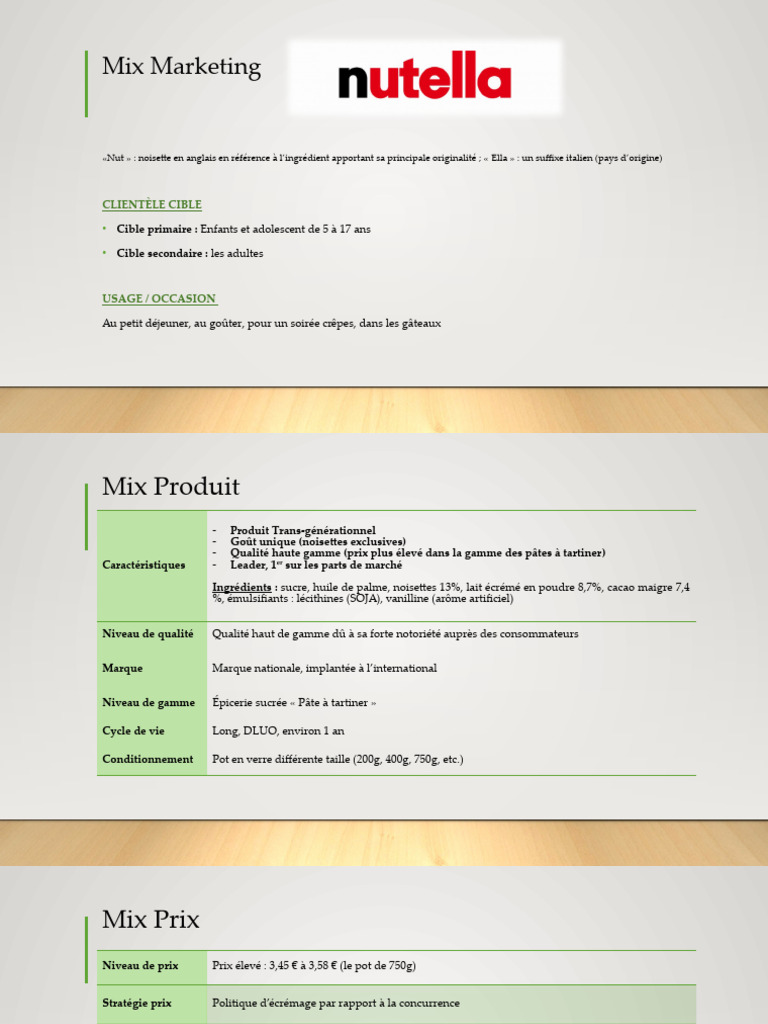 Mix Nutella | PDF | Nourritures | Nourriture et boisson