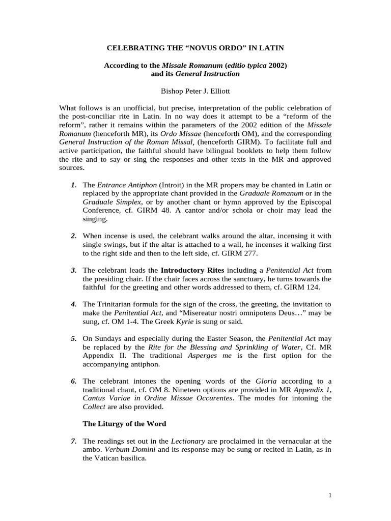 Ordinary Form Latin How To | PDF | Mass (Liturgy) | Gregorian Chant