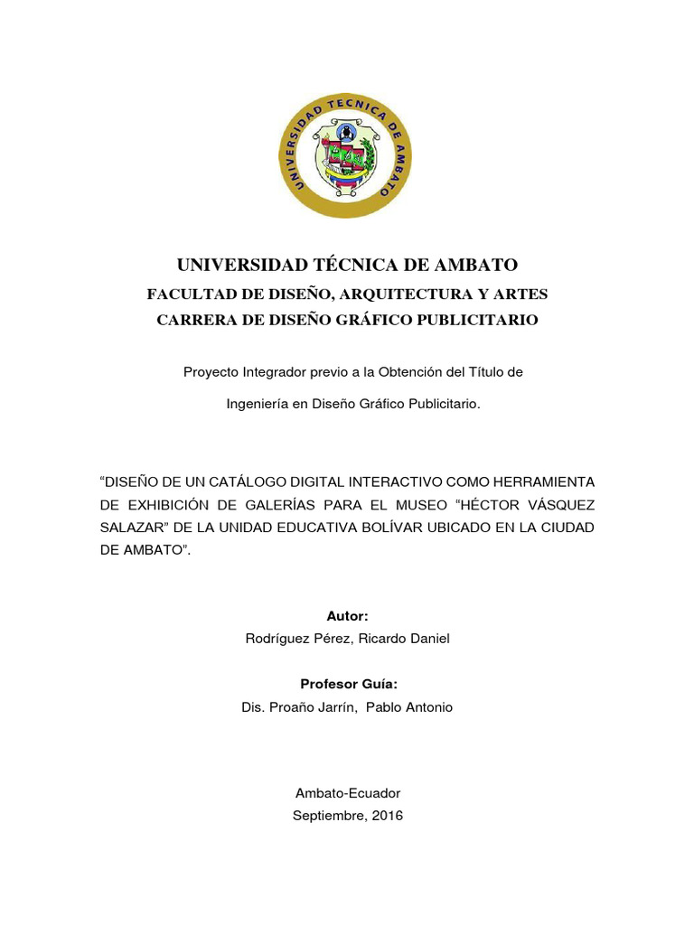 Proyecto Final Integrador 2016 | PDF