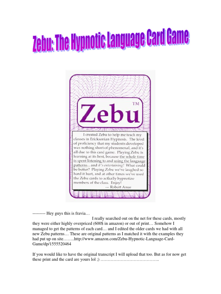 Zebu | PDF | Self-Improvement