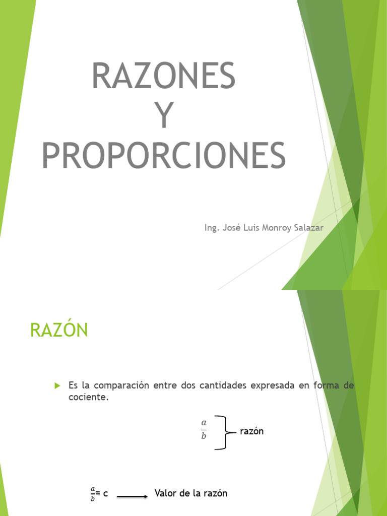 Ejemplos de Razones y Proporciones | PDF