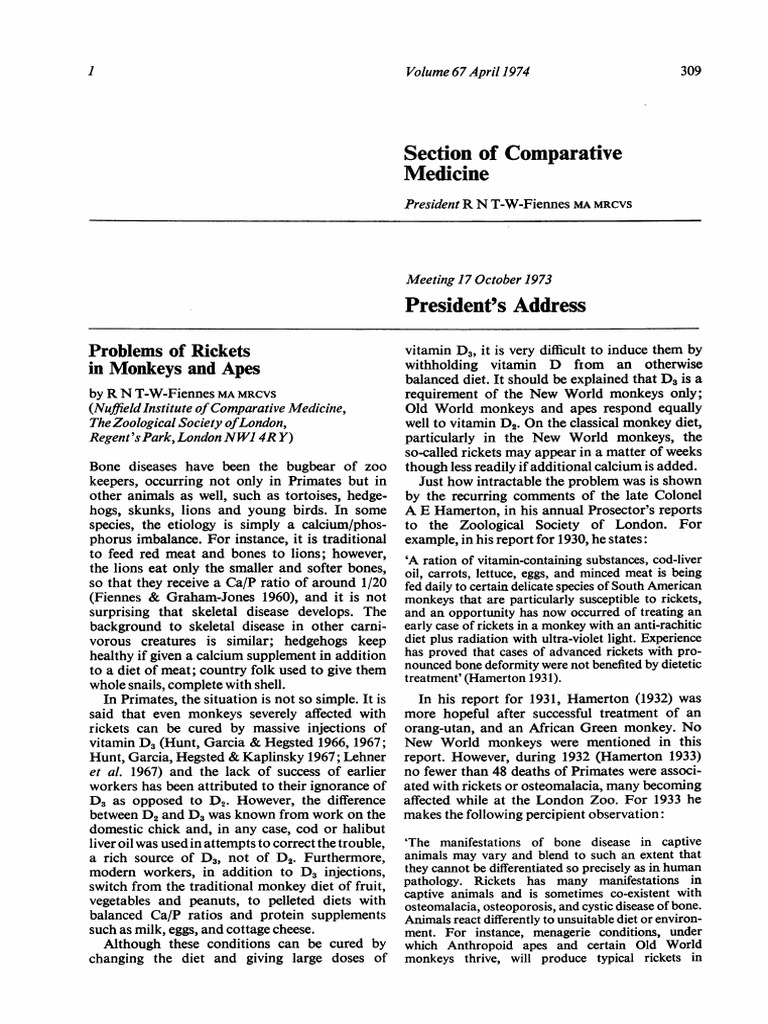 Jurnal Rickets Pada Apes | PDF | Vitamin D | Vitamin