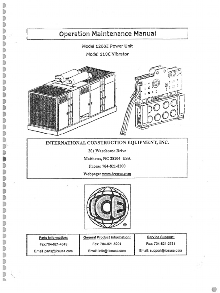 ICE 110C 1200E Operations | PDF