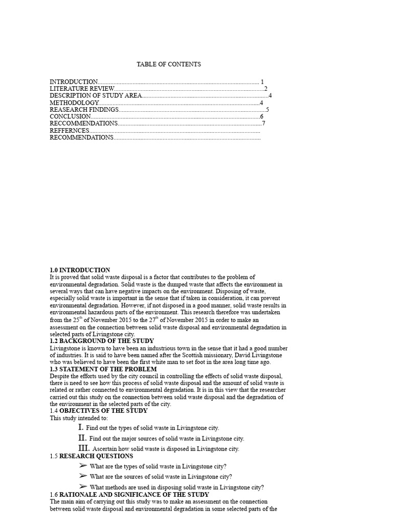 Geography Field Project Jeffersons Moses | PDF | Social Science ...