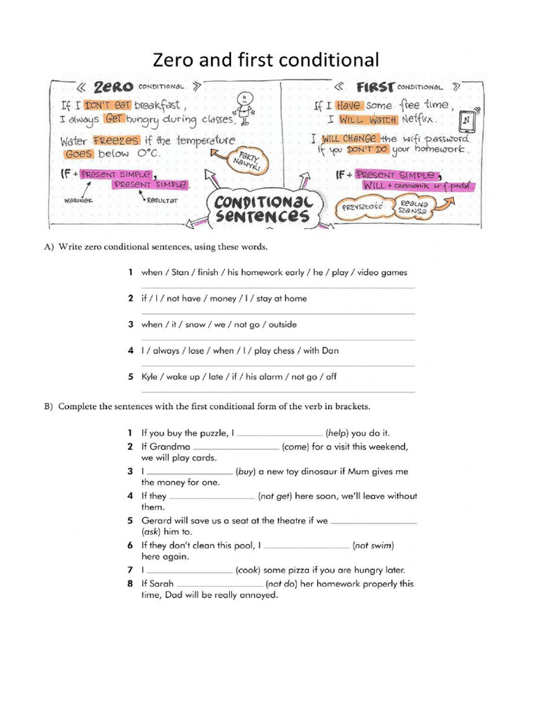 Priscilla de Leon - ZERO AND FIRST CONDITIONAL REVIEW | PDF