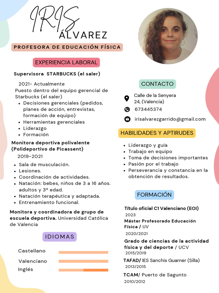 CV Iris | PDF | Crecimiento personal y profesional