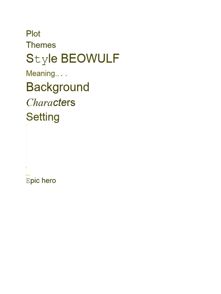Beowulf Chart | PDF
