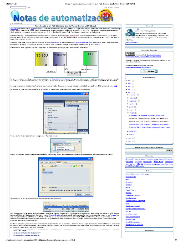 Notas de Automatización - Visual BAsic | PDF
