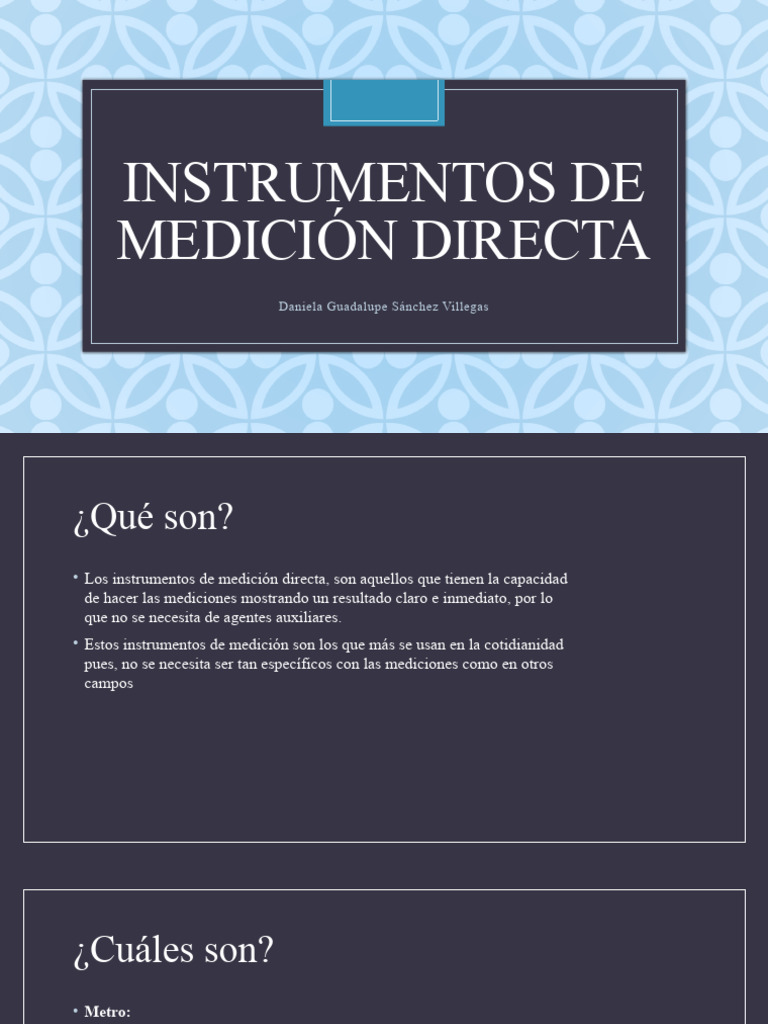 Instrumentos de Medición Directa | PDF