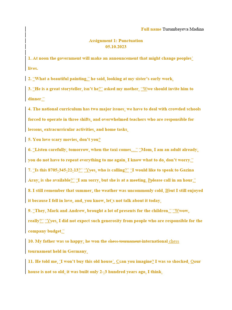 Full Name - Assignment 1 | PDF