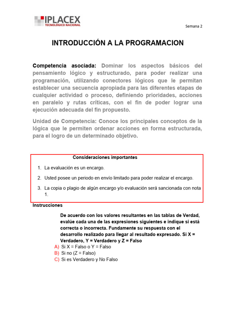 Ev. 1 Intro A La Programación Modo 2 | PDF