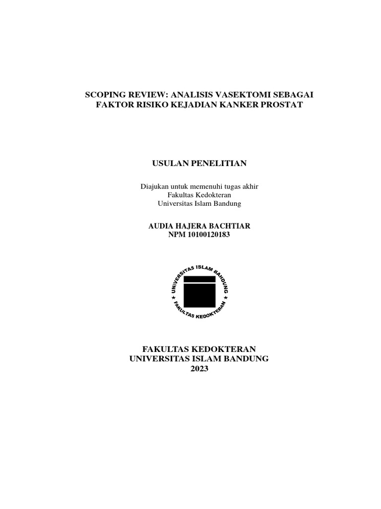 Draft Revisi Usulan Penelitian - 20183 - Audia Hajera B | PDF