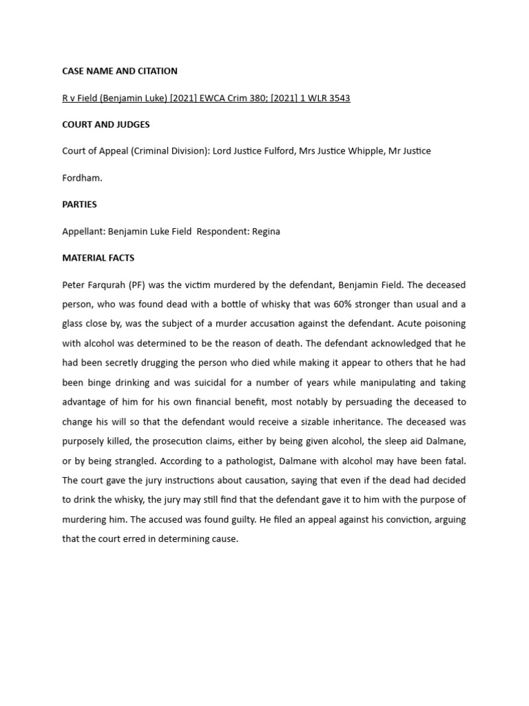 Case Note - Criminal Lawww | PDF