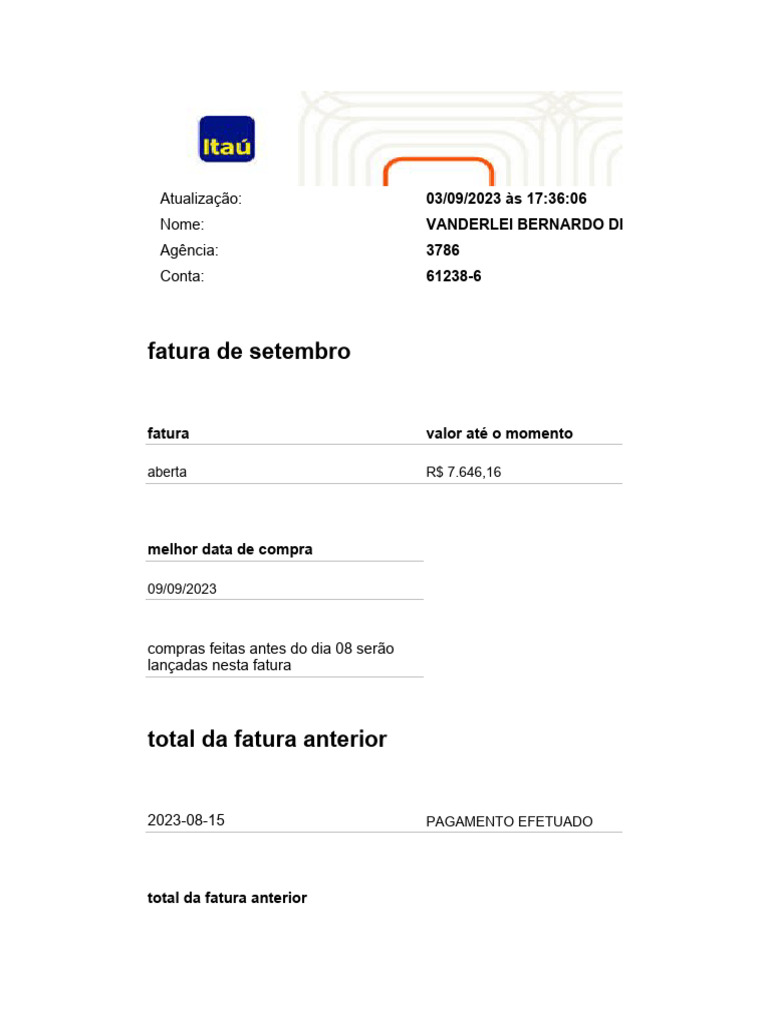 Fatura Excel | PDF