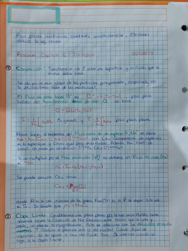 Eros Illescas Resumen Cap 6 Incropera | PDF