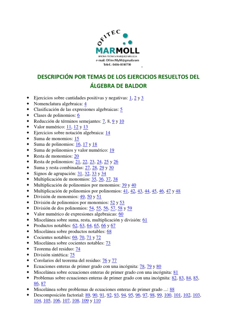 Resueltos Ejercicios De Algebra Algebra – Página 2 – Matemath