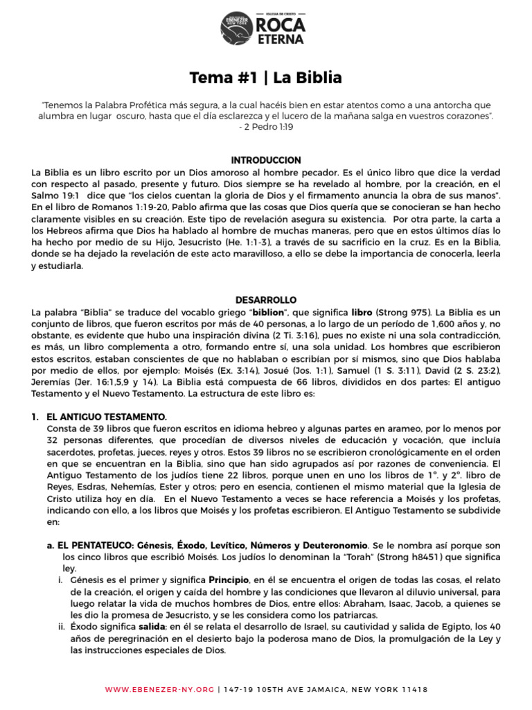 Tema 1 La Biblia | PDF