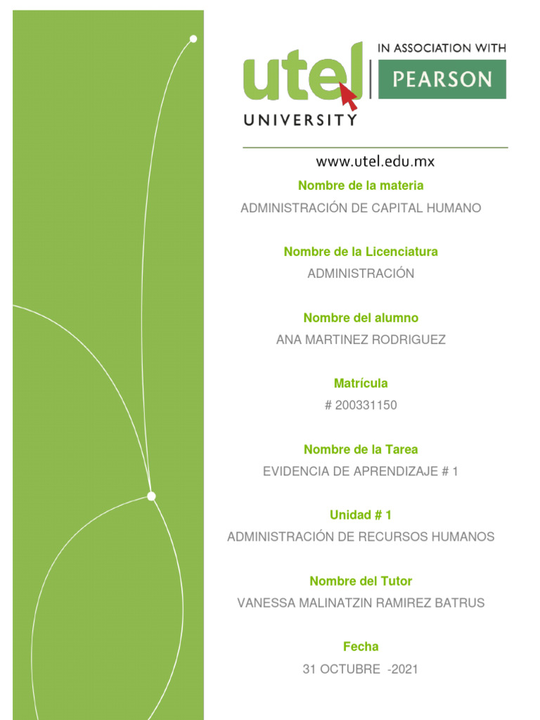 Evidencia de Aprendizaje Semana 1 | PDF Evidencia de Aprendizaje Semana 1 | PDF
