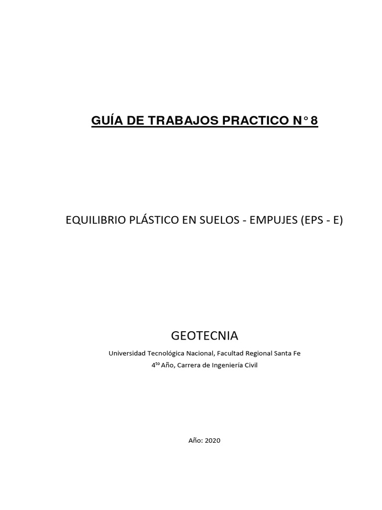 Jonatan Cuatrin TP N°8 | PDF | Mecánica de suelos | Materiales