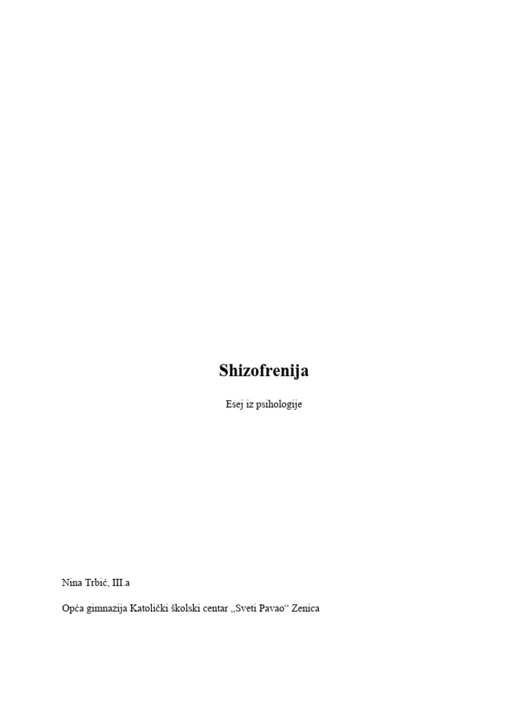 Shizofrenija | PDF