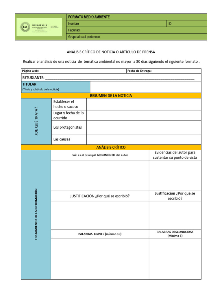 Formato 3 - Medio Ambiente | PDF