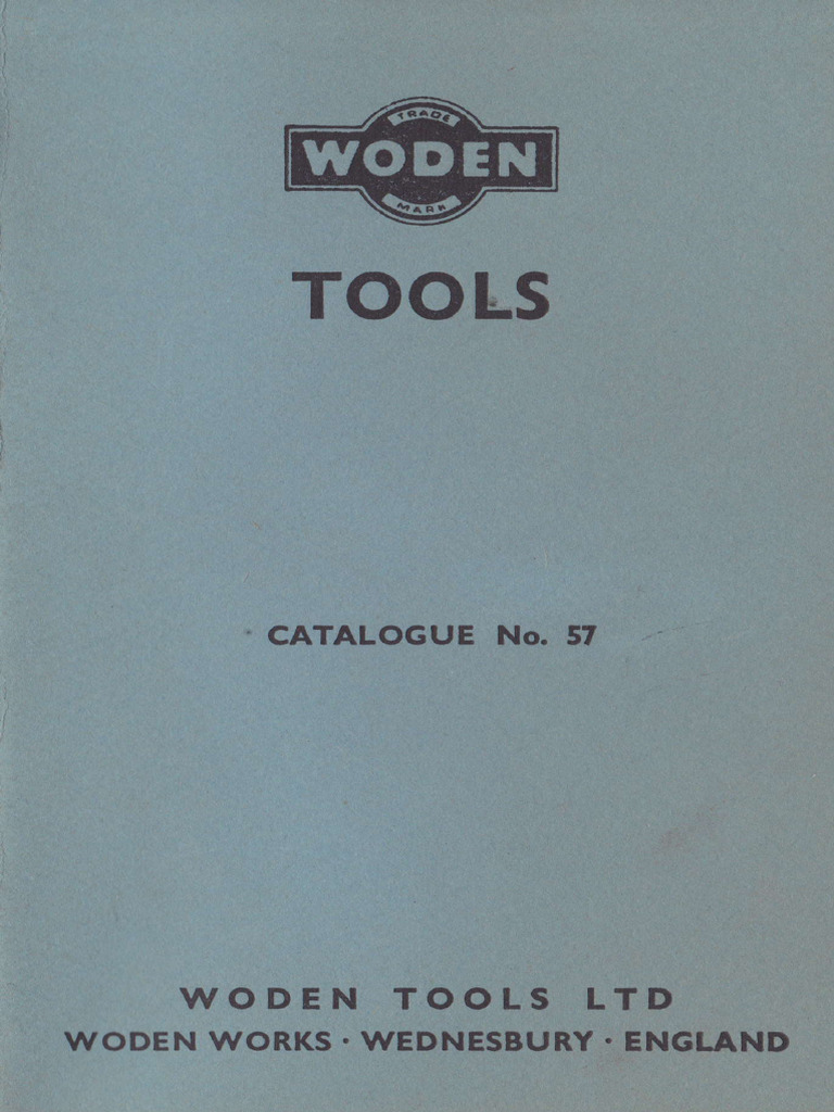 Woden Tools Catalogue No. 57 | PDF | Screw | Metals