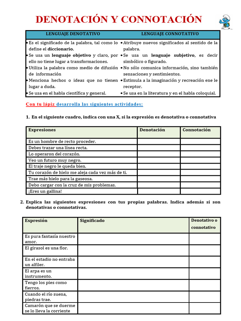 1° grado- denotación y connotación | PDF