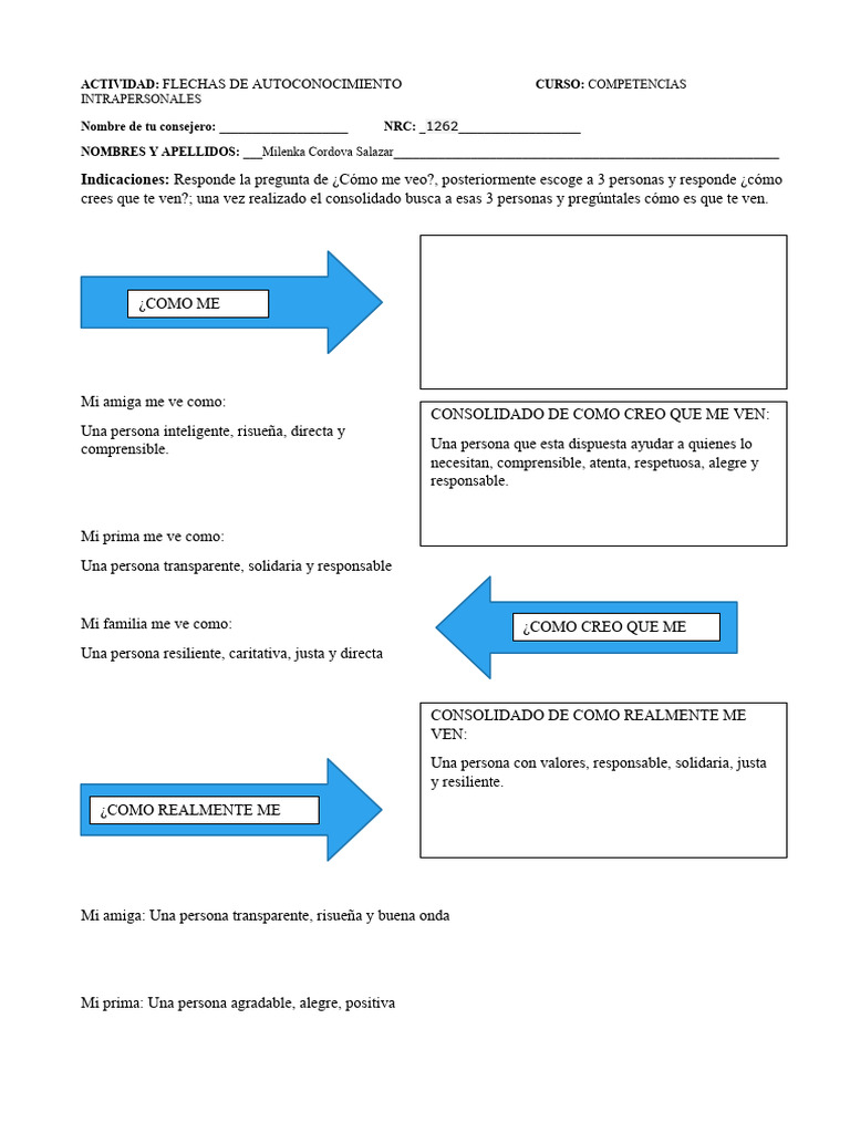 S01 - Actividad - Las Flechas Del Autoconocimiento | PDF