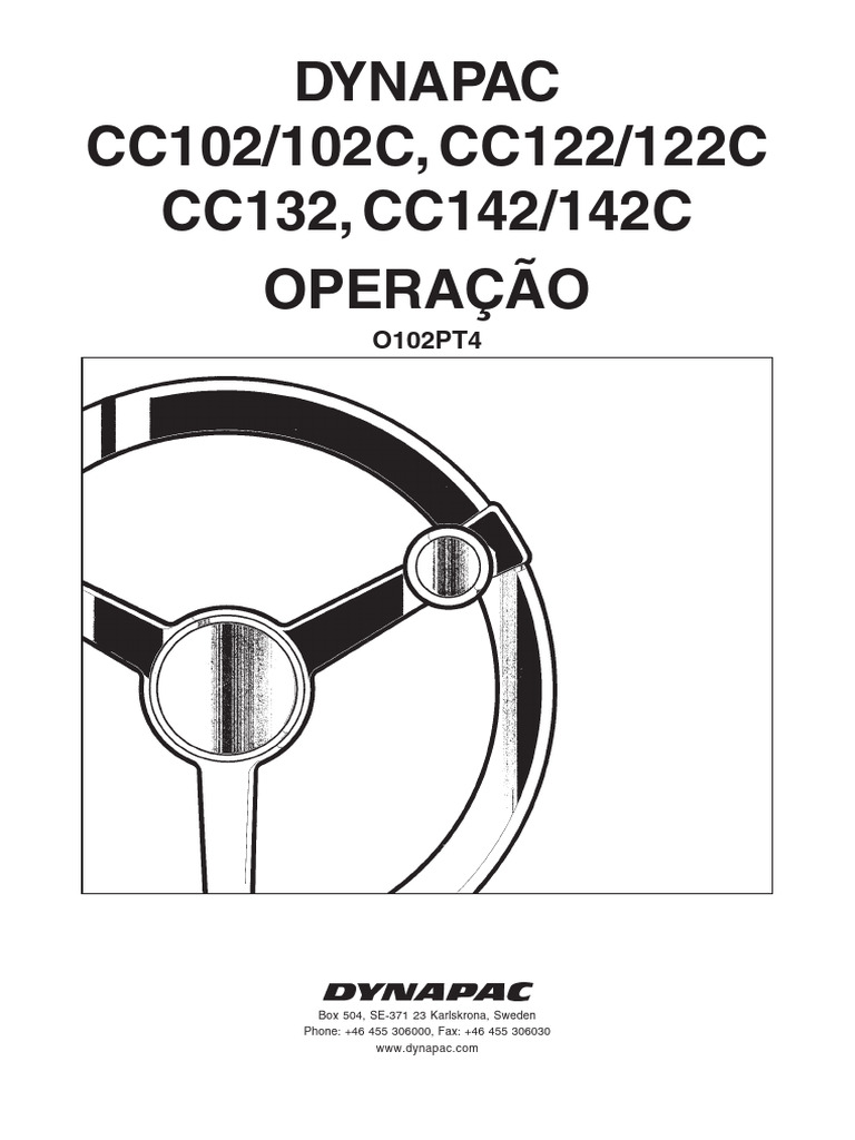 Dynapac CC102/102C, CC122/122C CC132, CC142/142C Operação | PDF