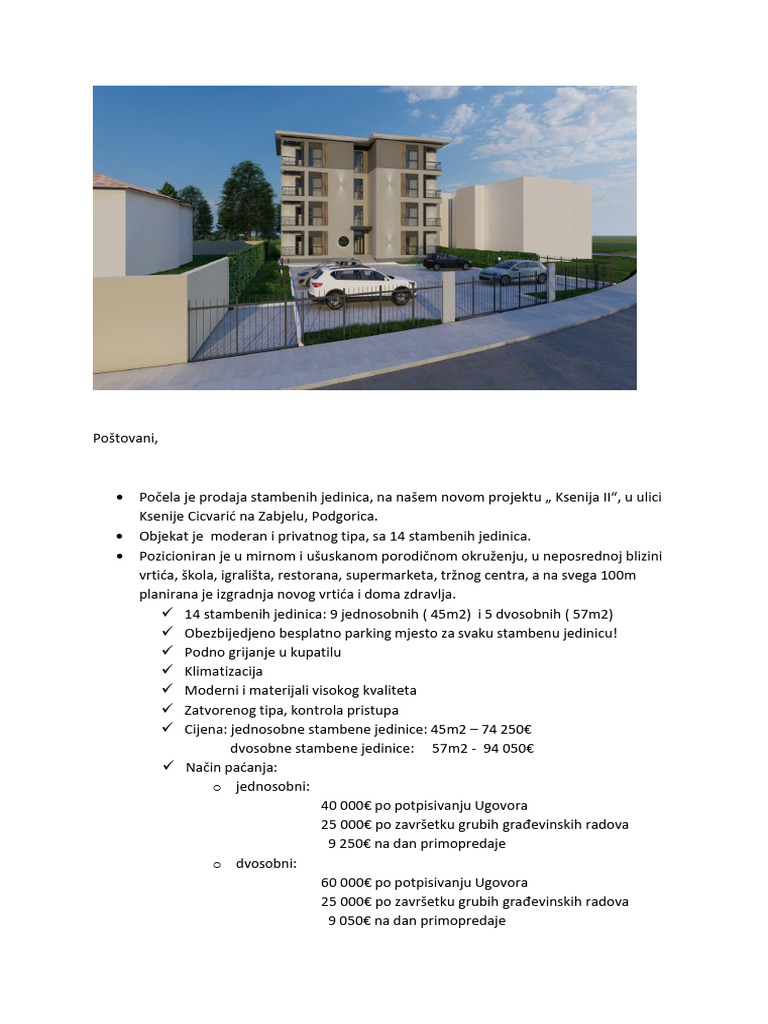 Opšta Dokum. Zgrada Zabjelo | PDF