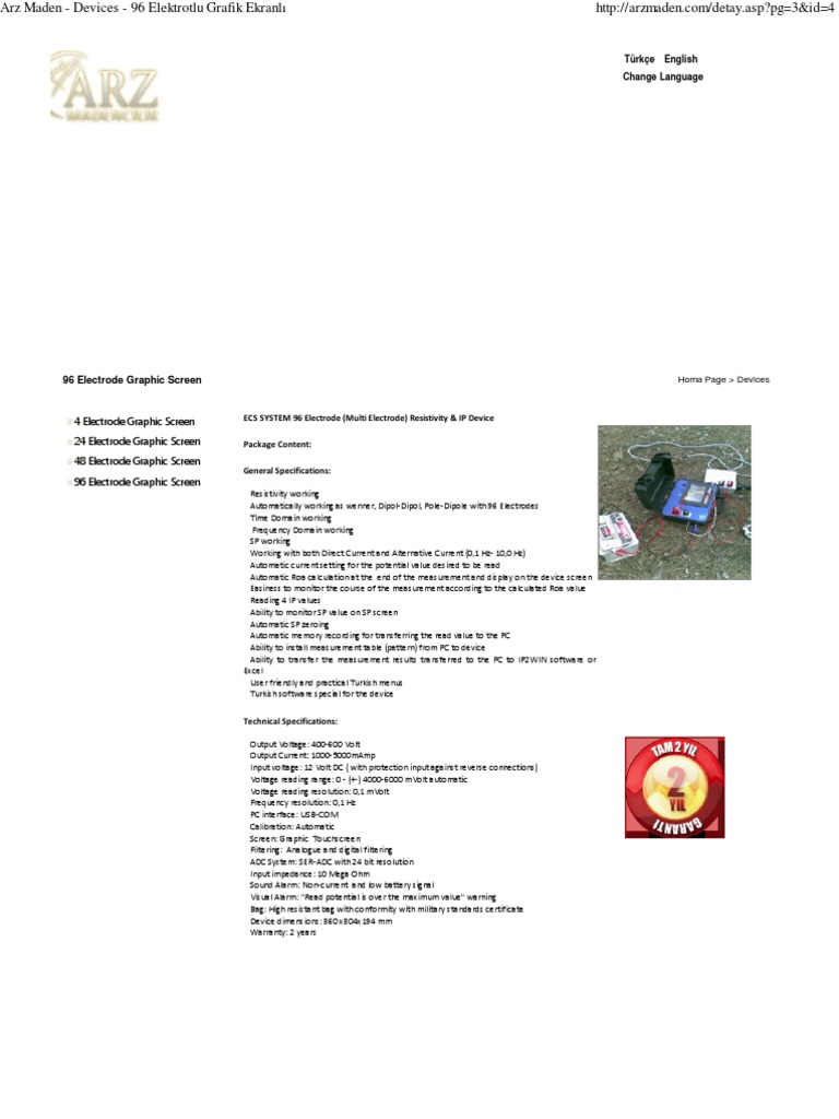 Arz Maden - Devices - 96 Elektrotlu Grafik Ekranlı | PDF
