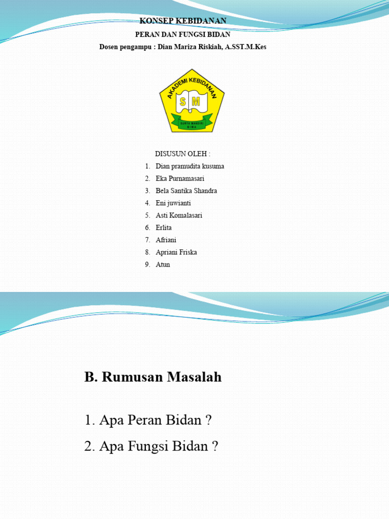 Peran dan Fungsi Bidan dalam Kebidanan | PDF | Kesehatan Holistik