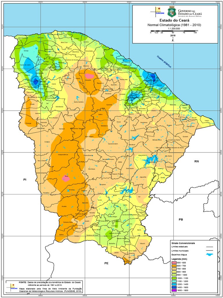 Mapa Do Ceará - Climatologia | PDF | Geociências