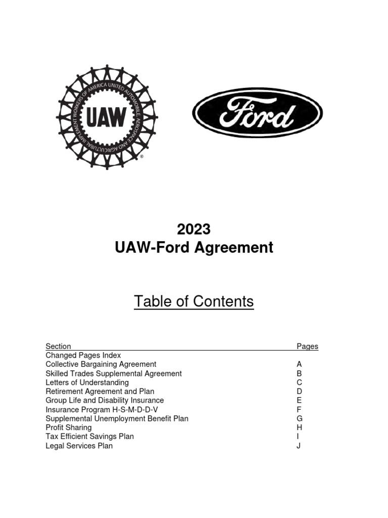 UAW-Ford Changed Pages Book 2023 | PDF | Cost Of Living | Employment
