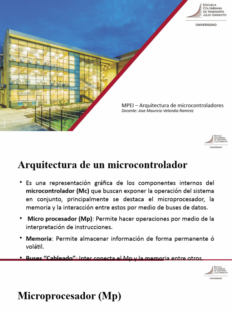 Presentación Micro CMG 1 | PDF | Microcontrolador | Unidad Central de procesamiento