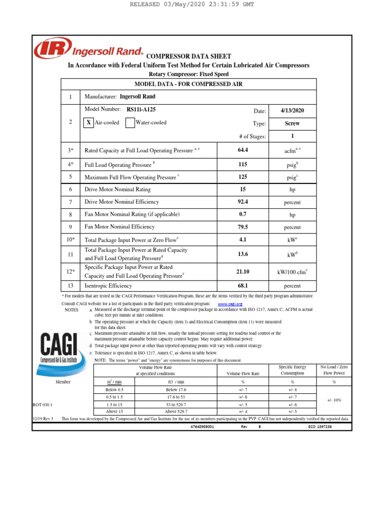 RS11i A125 | PDF | Energy Technology | Mechanical Engineering