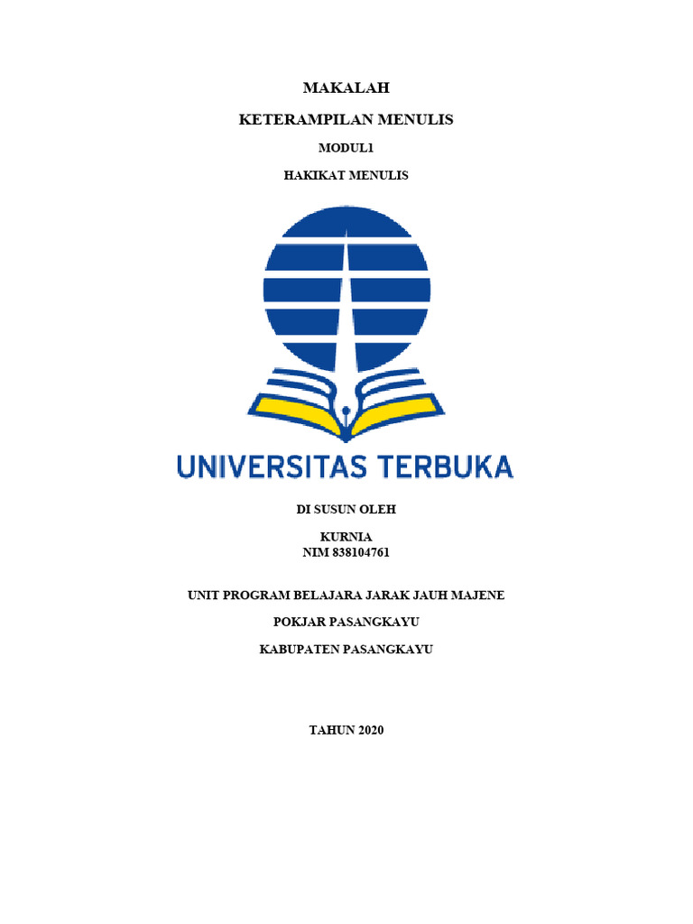 Tugas Tutorial 1 Kurnia Makalah Keterampilan Menulis | PDF