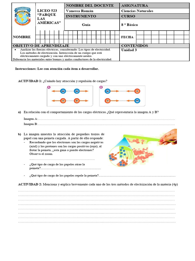 Guia Electricidad Fernanda | PDF | Electricidad | Materiales