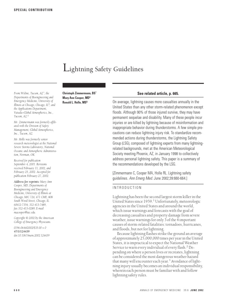 Lightning Safety Guidelines | PDF | Lightning | Thunderstorm