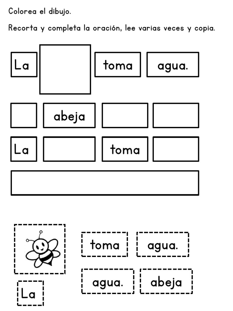 2° Lectura y Escritura de Oraciones | PDF