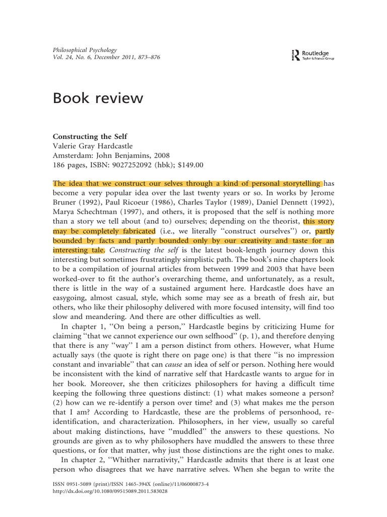 Jenkins-Constructing The Self | PDF