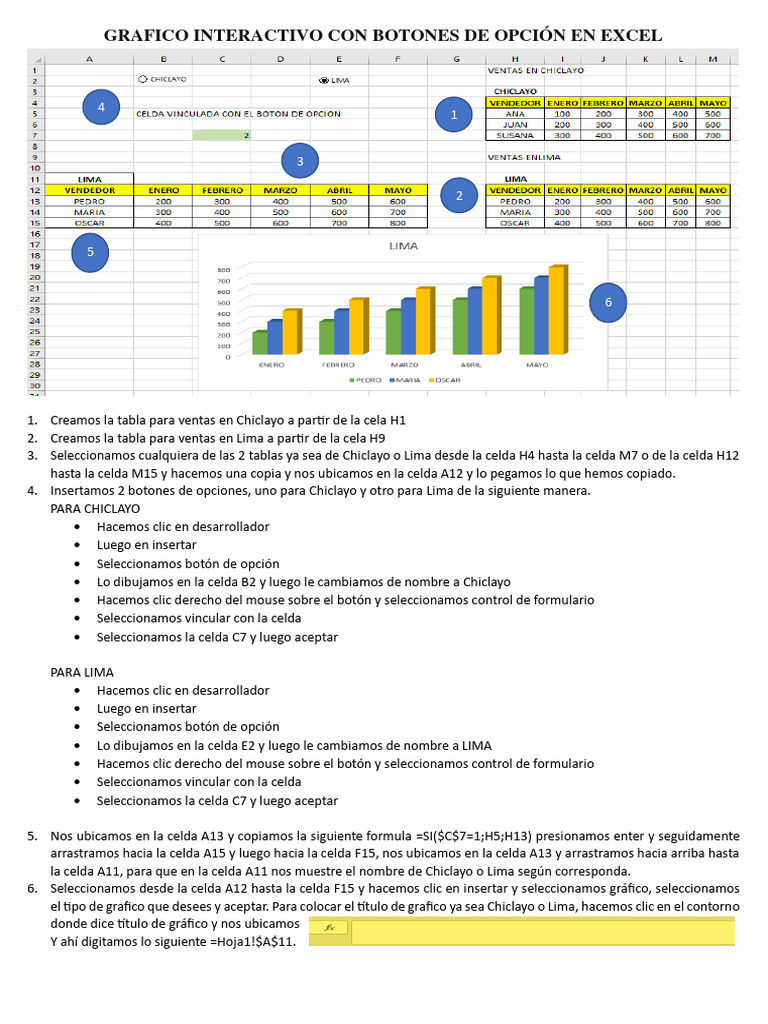 Grafico Interactivo Con Botones de Opción en Excel | PDF