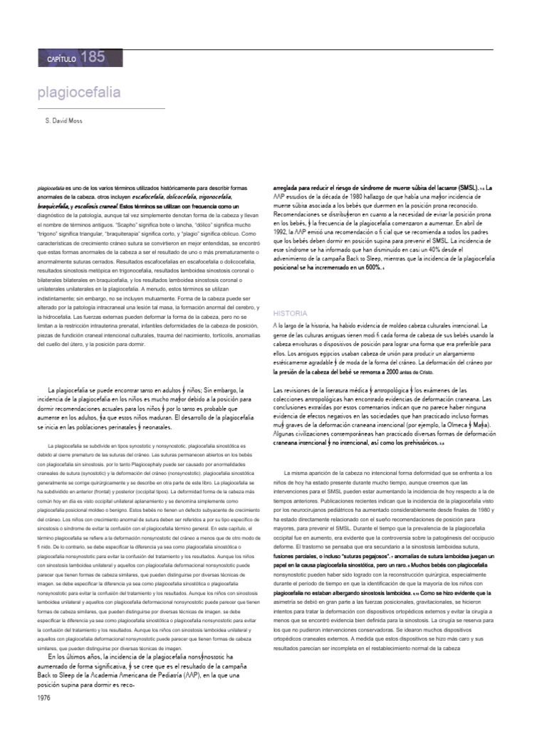 Plagiocefalia Cap 185 y 186 | PDF | Causas de la muerte | Enfermedades y trastornos humanos