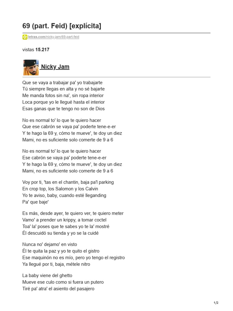 69 Part Feid Explícita | PDF