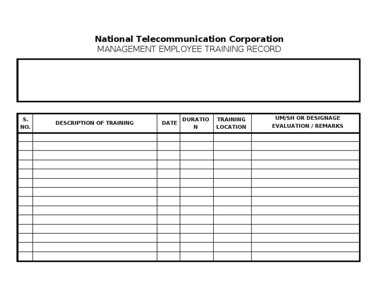Employee Training Records Template | PDF