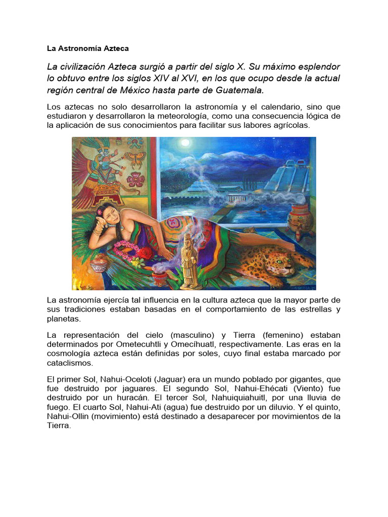 Astronomía Azteca Raquel Narvaez | PDF | Luna | Astronomía